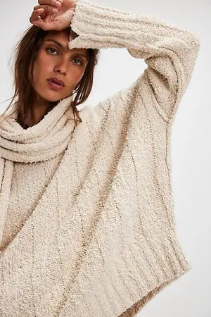 Free People Lillian Scarf Sweater