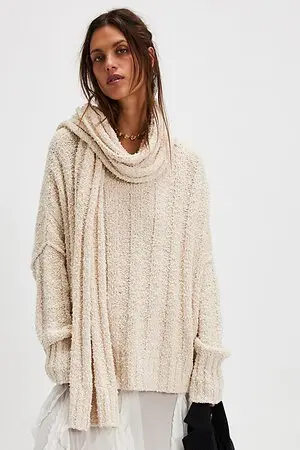 Free People Lillian Scarf Sweater
