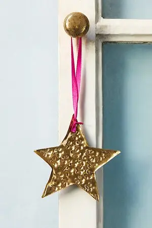 Free People Gilded Tin Ornament - Star