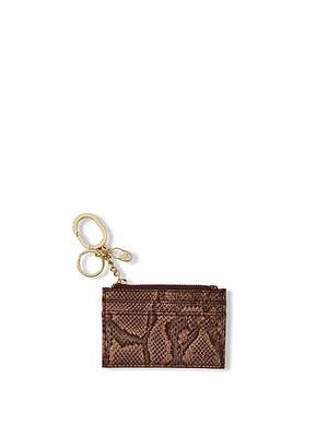 Victoria's Secret Classic Card Case Keychain - Brown