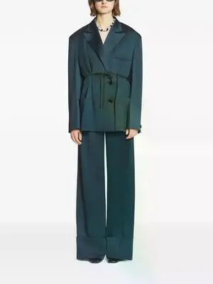 LANVIN Belted Wide Leg Trousers