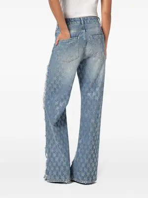 Philipp Plein Monogram Strass Jeans