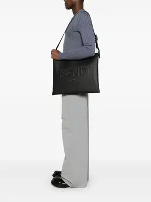 Fendi Leather Shoulder Bag - Black