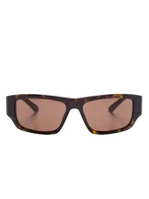 Balenciaga Rectangle-frame Sunglasses - Brown