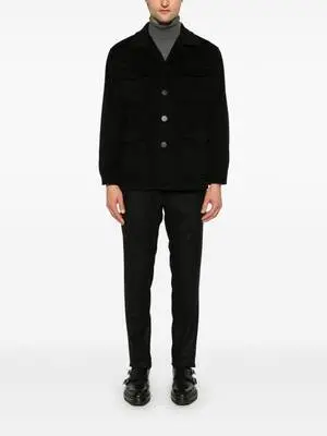 Tagliatore Fleece Shirt Jacket - Black