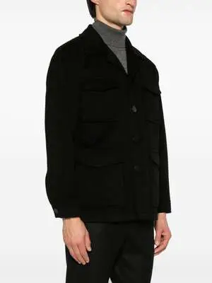 Tagliatore Fleece Shirt Jacket - Black