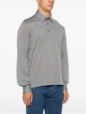 Fedeli Wool Polo Shirt - Grey