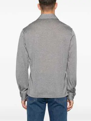 Fedeli Wool Polo Shirt - Grey