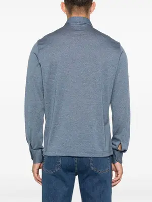 Fedeli Wool Polo Shirt - Blue