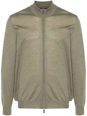 Fedeli Virgin Wool Cardigan - Green