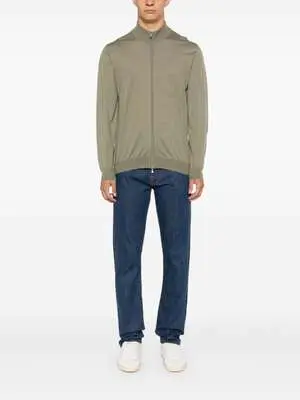 Fedeli Virgin Wool Cardigan - Green