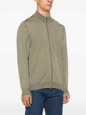 Fedeli Virgin Wool Cardigan - Green