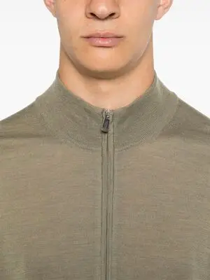 Fedeli Virgin Wool Cardigan - Green