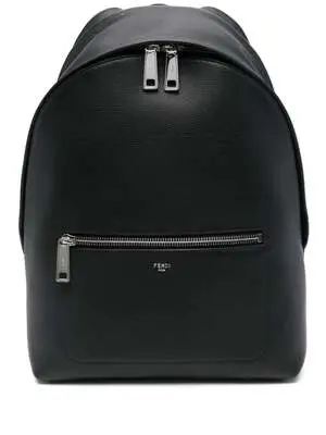 Fendi Leather Backpack - Black