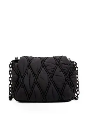 DIESEL® Charm-d Small Shoulder Bag In Quilted Nylon - Black