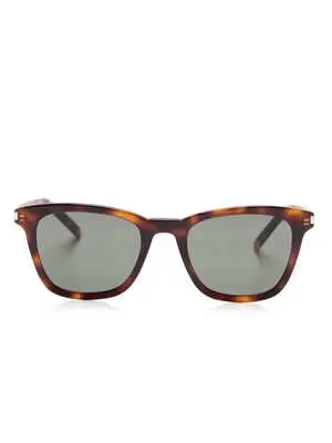Saint Laurent Tortoiseshell-effect Sunglasses - Brown