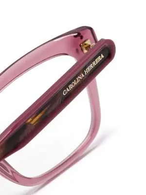 Carolina Herrera Square Frame Eyeglasses - Pink