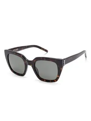 Saint Laurent Tortoiseshell-effect Sunglasses - Brown