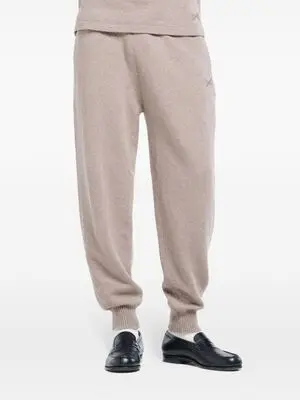BARRIE B Label Cashmere Trousers - Neutrals