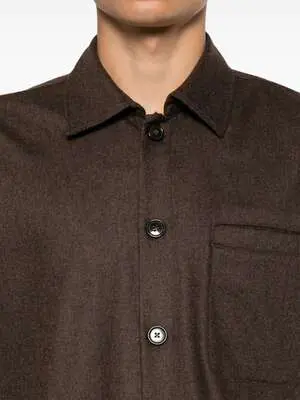 PT TORINO Spread-collar Shirt Jacket - Brown