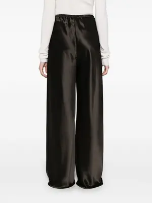 Almada Label Bias Satin Trousers