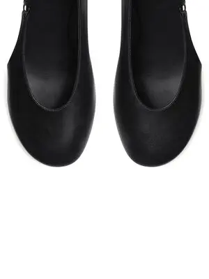 COURREGES 100mm Oblique Leather Pumps - Black