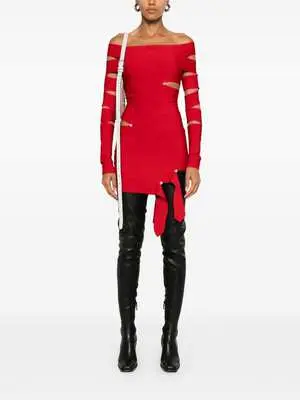 Off-White Crystal-embellished Mini Dress