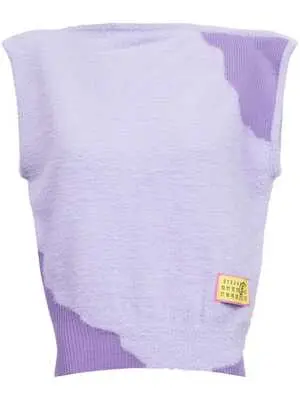 MAISON MARGIELA Boat-neck Sleeveless Top - Purple