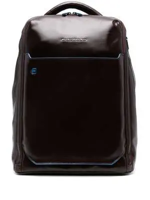 PIQUADRO Leather Laptop Backpack - Brown