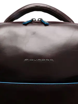 PIQUADRO Leather Laptop Backpack - Brown