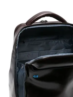 PIQUADRO Leather Laptop Backpack - Brown