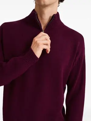Pringle Of Scotland Zip Cashmere Jumper - Red