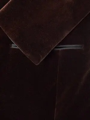 Zegna Satin-trimmed Cotton-velvet Tuxedo Jacket - Brown