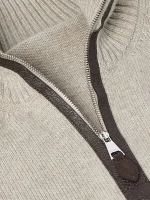 Purdey Cashmere Zip-up Sweater