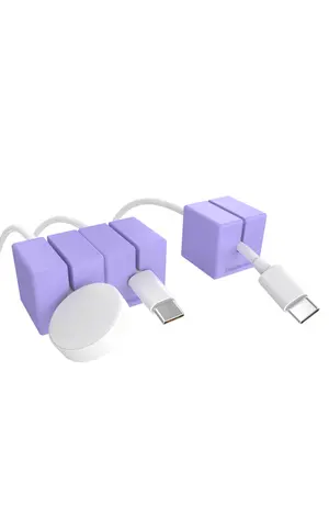 FUNCTION101 Cable Blocksmagnetic Cable Organizers - Purple