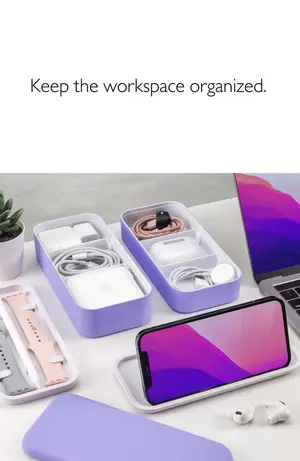 FUNCTION101 Bentostack Tech Accessory Organizer - Purple