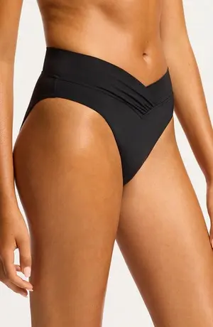 Seafolly V-front High Cut Bikini Bottom