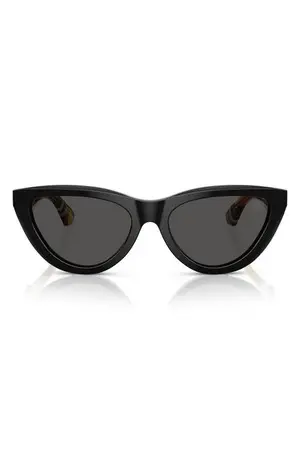 Burberry 55mm Cat Eye Sunglasses - Black/dark Grey