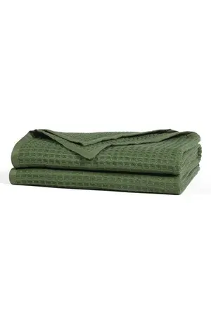SIJO Tencel® Lyocell & Cotton Throw Blanket Forest