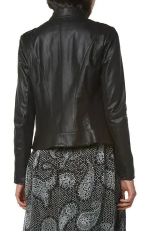 Andrew Marc Asymmetric Leather Moto Jacket