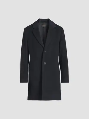Vince Notch Lapel Wool-blend Coat - Coastal