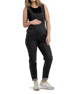 RIPE MATERNITY Denim Overalls - Black