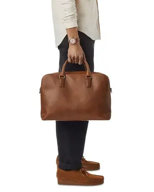 Shinola Leather Double Zip Briefcase