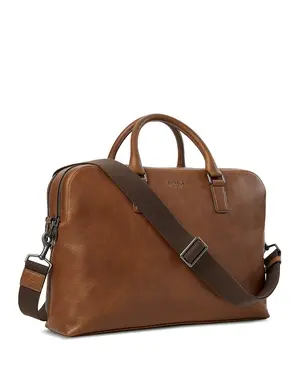 Shinola Leather Double Zip Brief Navigator