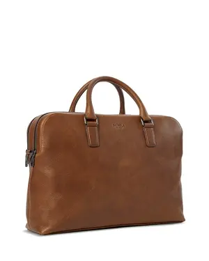 Shinola Leather Double Zip Brief Navigator