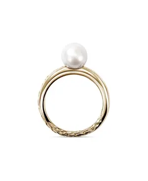 John Hardy Jh Essential Pearl Crossover Ring