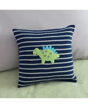 MELANGE COLLECTION Knit Cotton 10 Dinosaur Pillow