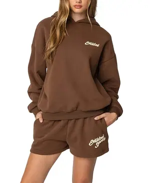 EDIKTED Hooded Pullover - Brown