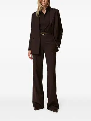 TWINSET High-waisted Trousers - Brown