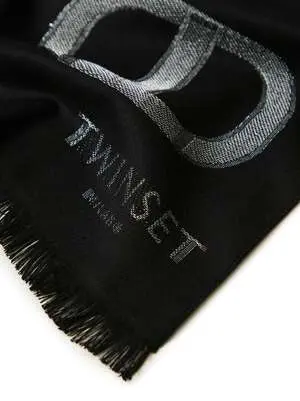 TWINSET Logo-print Scarf - Black